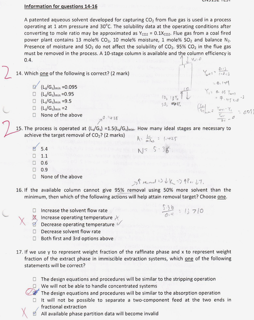 Solved A patented aqueous solvent developed for capturing | Chegg.com