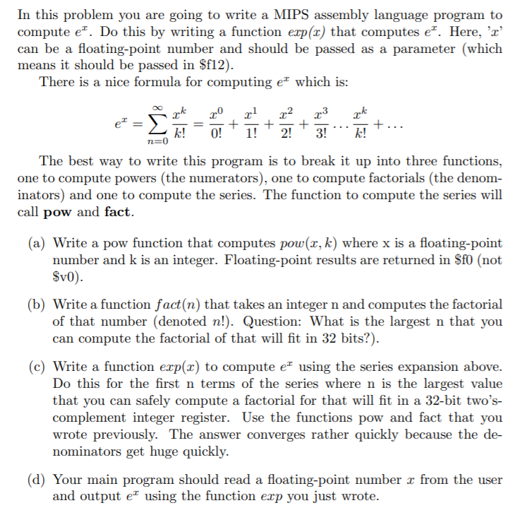 In this problem you are going to write a MIPS | Chegg.com