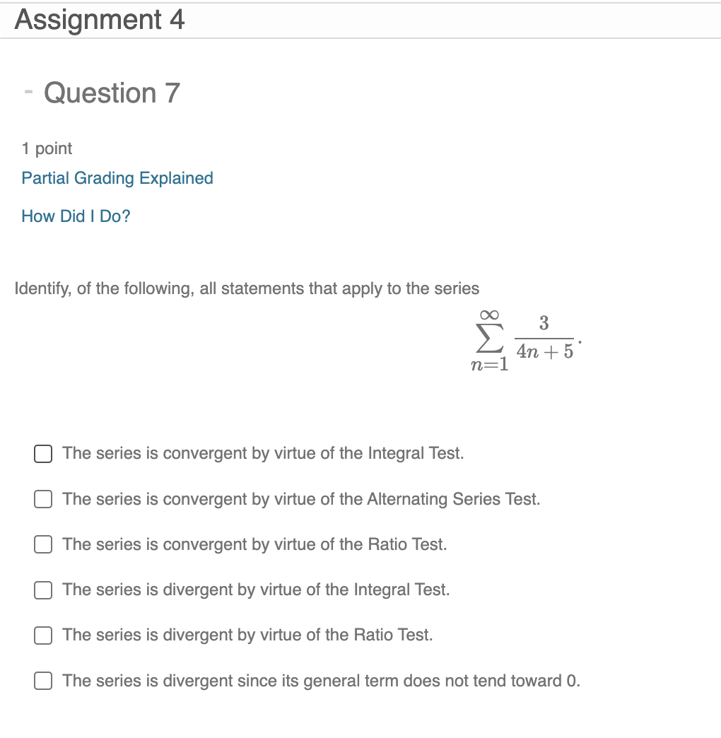 Solved Assignment 4Question 71 ﻿pointPartial Grading | Chegg.com