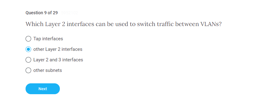 Solved Question 9 of 29 Which Layer 2 interfaces can be used | Chegg.com