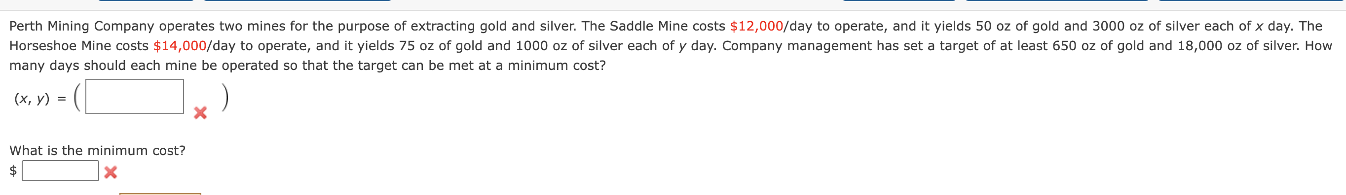 Solved see attached photo. thank youPerth Mining Company | Chegg.com
