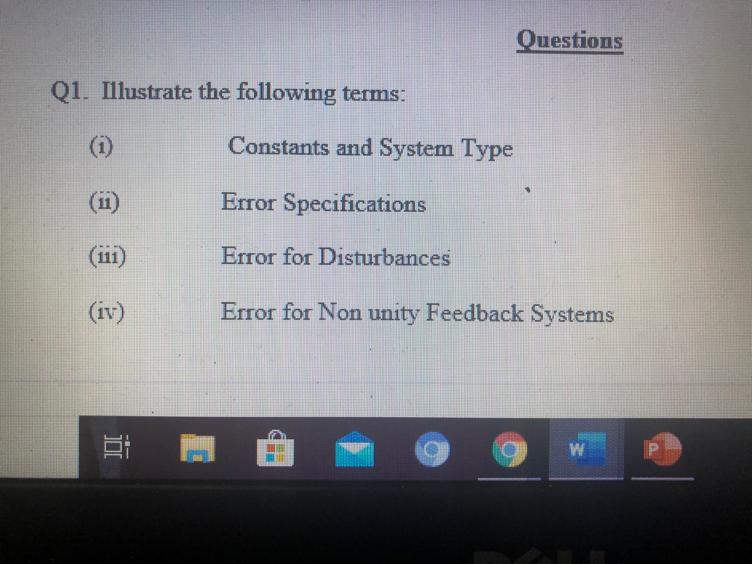 Solved Questions Q1 Illustrate The Following Terms