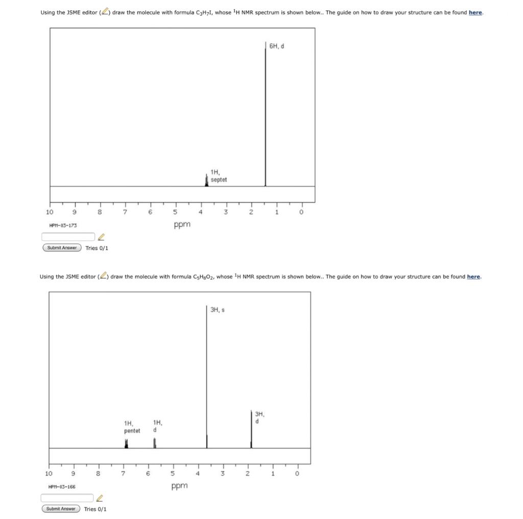 Solved Using the JSME editor (2) draw the molecule with | Chegg.com