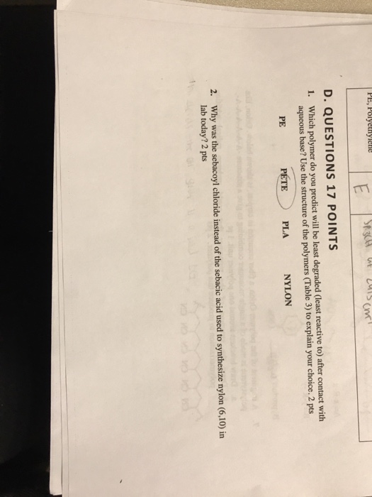 Solved Byproduct 120 -loo A fragment of the polymer Orlon, a | Chegg.com