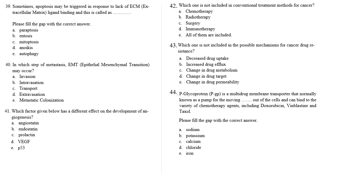 Solved Please solve ALL the questions (39, 40, 41, 42, 43, | Chegg.com