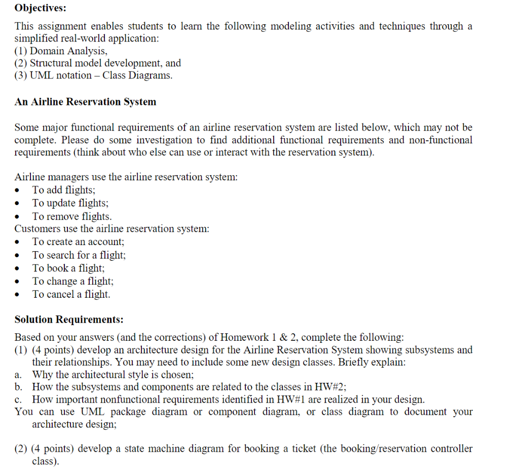 Solved Objectives: This assignment enables students to learn | Chegg.com