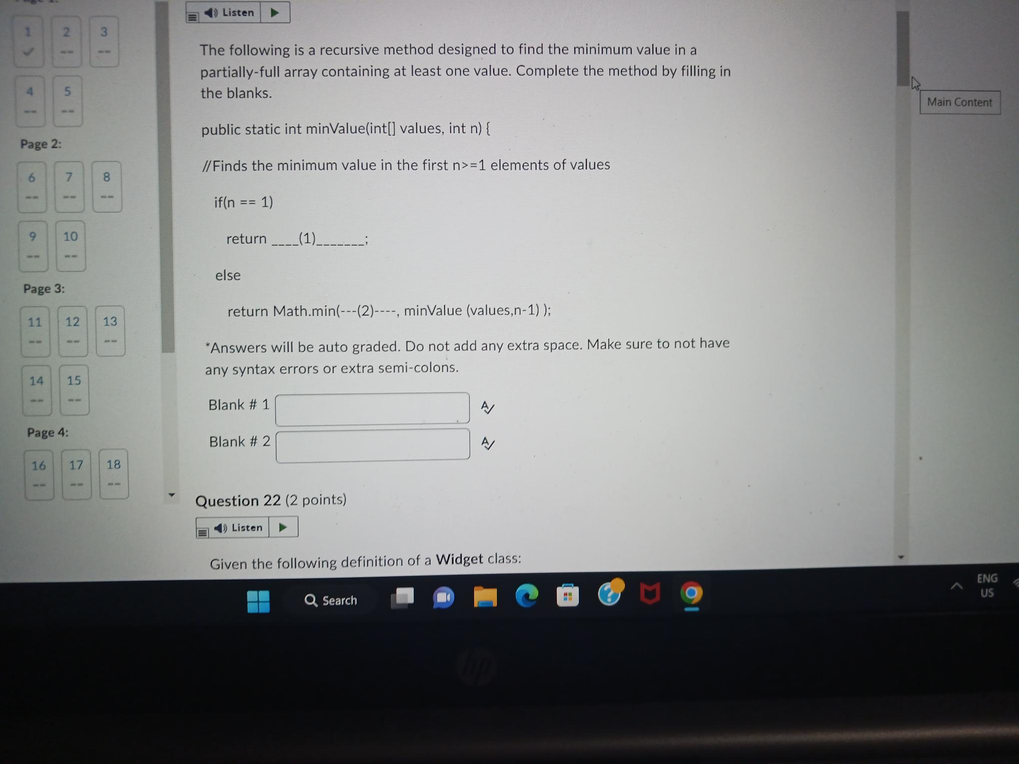 Solved The following is a recursive method designed to find | Chegg.com