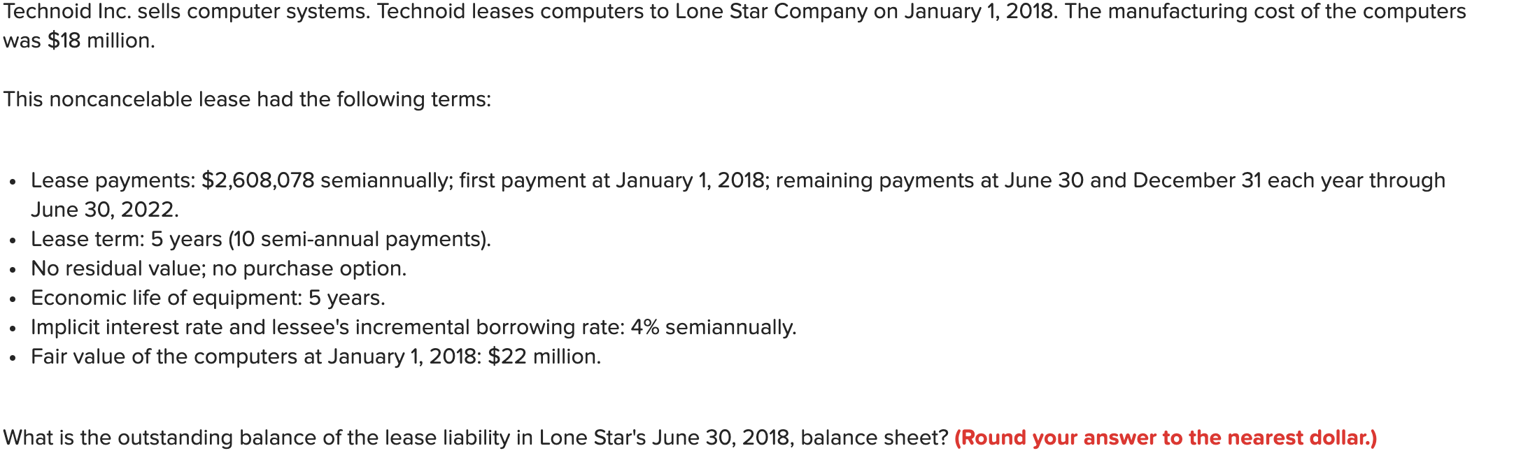 Solved Technoid Inc. sells computer systems. Technoid leases | Chegg.com