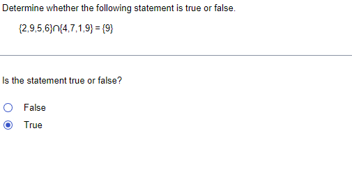 Solved Determine whether the following statement is true or | Chegg.com