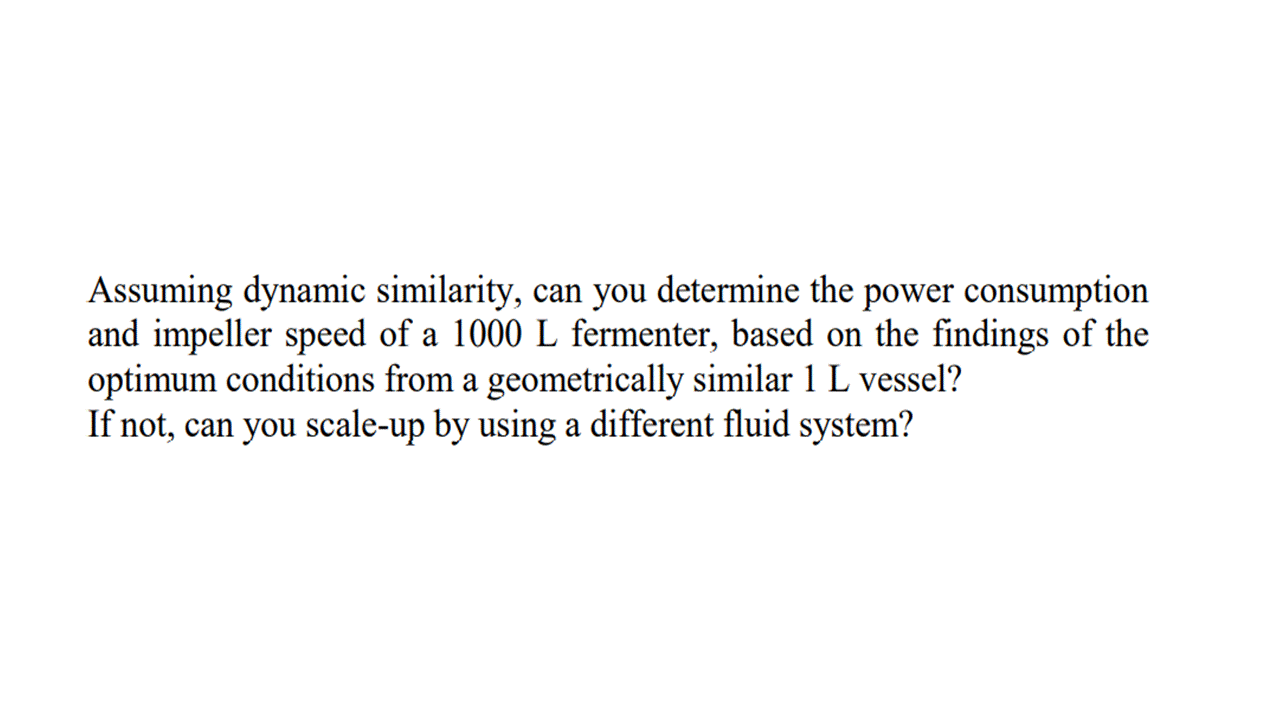 Solved Assuming dynamic similarity, can you determine the | Chegg.com