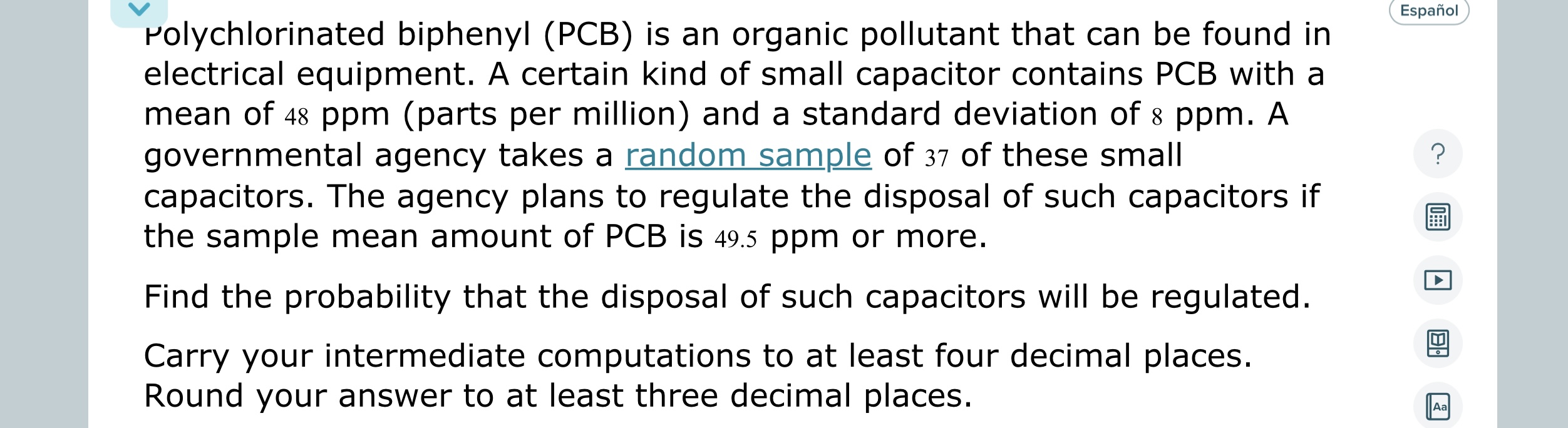 Solved rolychlorinated biphenyl (PCB) ﻿is an organic | Chegg.com