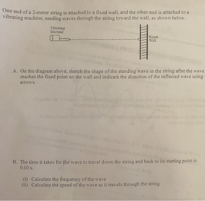 Solved One end of a 2-meter string is attached to a fixed | Chegg.com