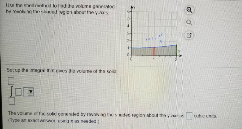 Solved Use the shell method to find the volume generated by | Chegg.com