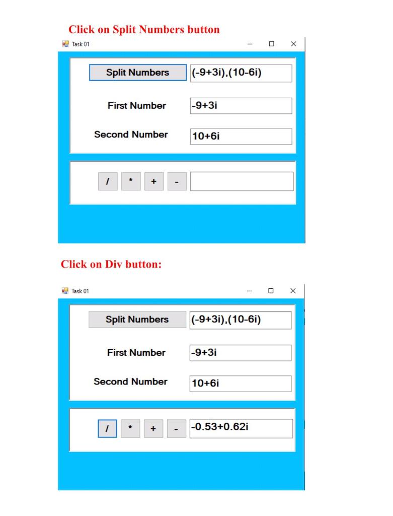 Solved Task 01 PART 1: Problem Description: The Complex | Chegg.com