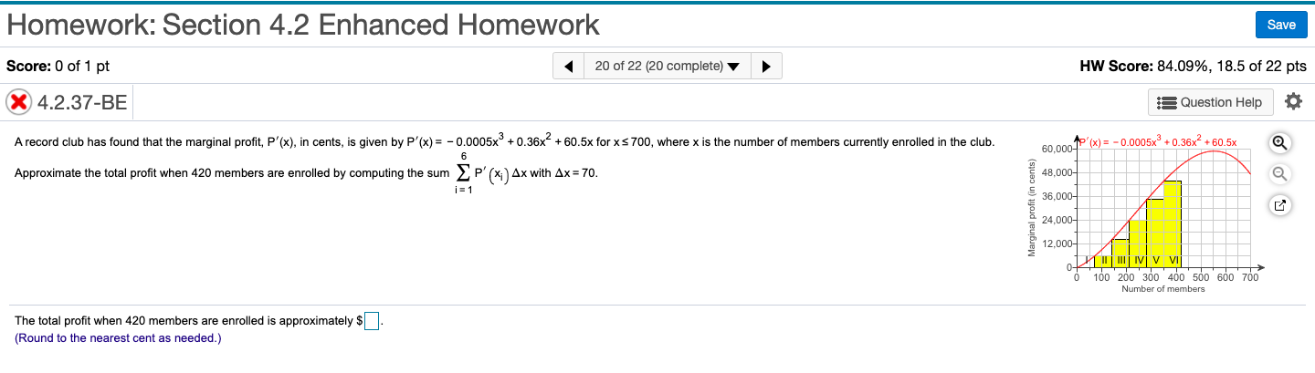 Solved Homework: Section 4.2 Enhanced Homework Save Score: 0 | Chegg.com Solved Homework: Section 4.2 Enhanced Homework Save Score: 0 | Chegg.com