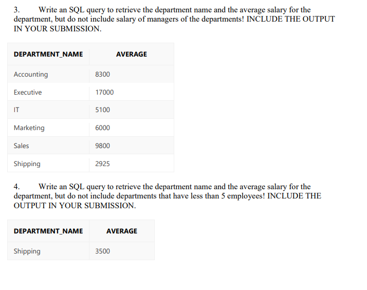 Solved 1. Write an SQL query to retrieve the firstname, | Chegg.com