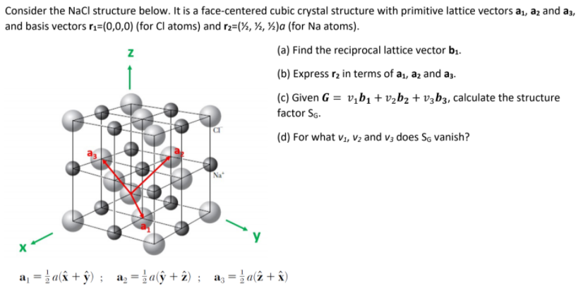 Solved Consider the NaCl structure below. It is a | Chegg.com