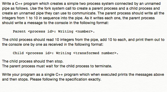 Solved Write a C++ program which creates a simple two | Chegg.com