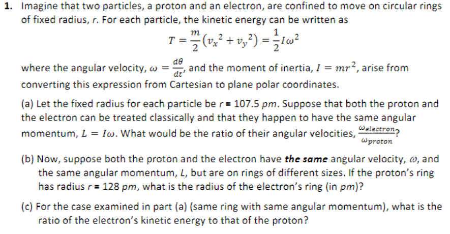 Solved Imagine that two particles, a proton and an electron, | Chegg.com