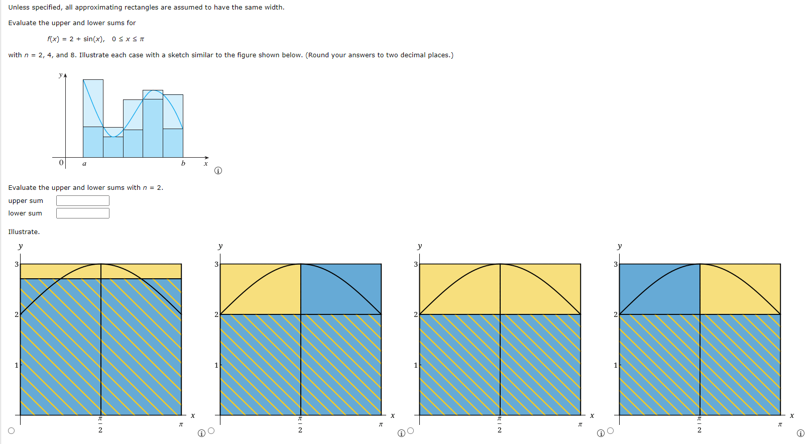 Solved Unless specified, all approximating rectangles are | Chegg.com