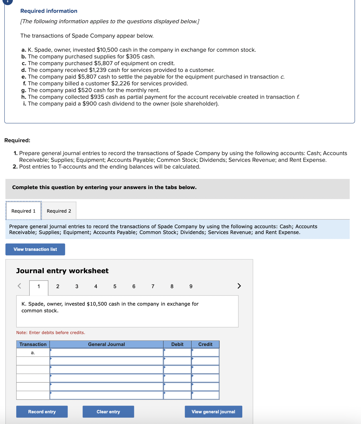 Solved Required:Prepare general journal entries to record | Chegg.com