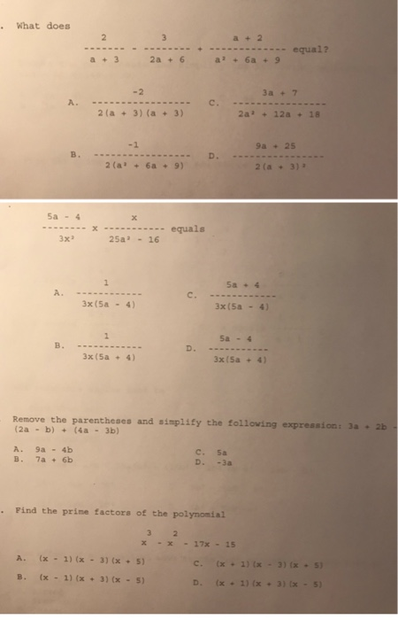 Solved i know its hard to see but third question is 3a + 2b | Chegg.com