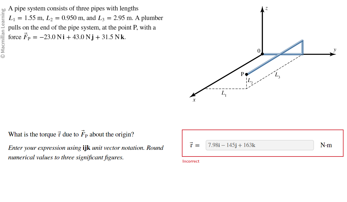 Solved A pipe system consists of three pipes with | Chegg.com