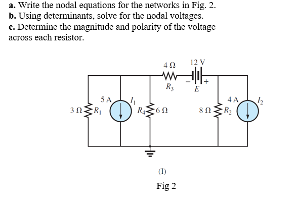 Solved w _'11+ a. Write the nodal equations for the networks | Chegg.com