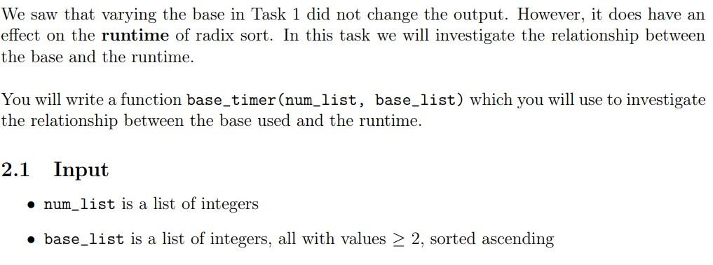 Solved 1.1 Input • nums is a unsorted list of integers • b | Chegg.com