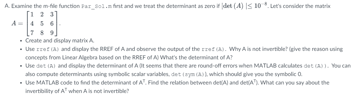 Solved - Create and display the coefficient matrix A2 - | Chegg.com