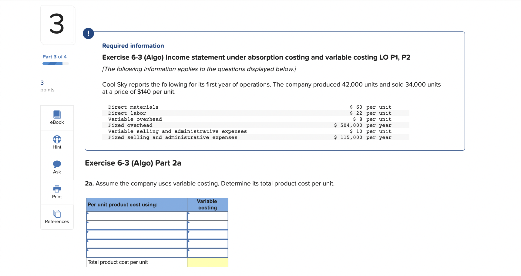 Solved Required information Exercise 6-3 (Algo) Income | Chegg.com