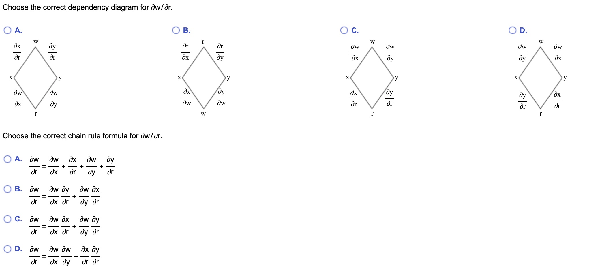 Solved Draw a dependency diagram and write a chain rule | Chegg.com