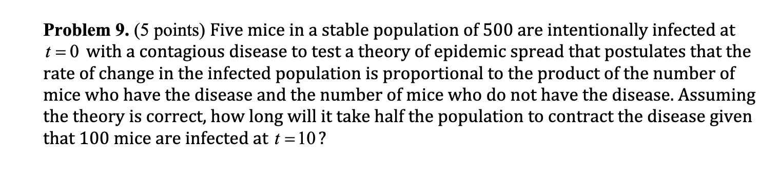 Solved Problem 9 5 Points Five Mice In A Stable Chegg