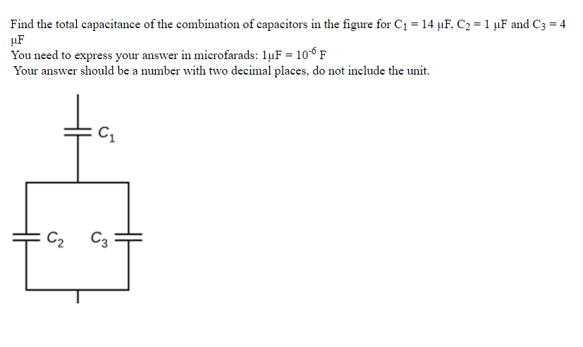 Solved Find the total capacitance of the combination of | Chegg.com
