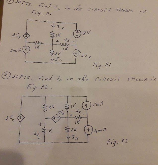 Solved 20 PTS. Find Is in the circuit Shown Fig.pl Y IX ŽIK | Chegg.com