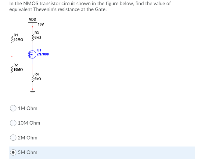 Solved In the NMOS transistor circuit shown in the figure | Chegg.com