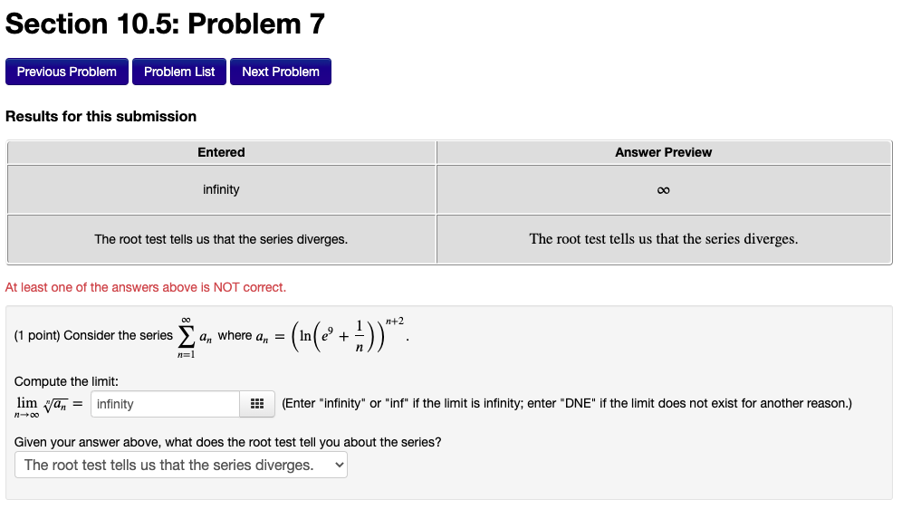 Solved Section 10.5: Problem 7 Results for this submission | Chegg.com