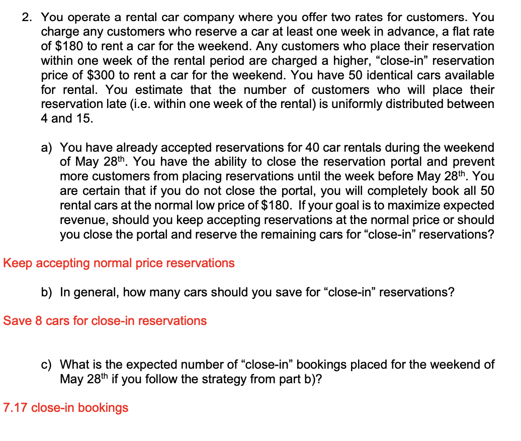 answers are in red but how do you get to that answer? | Chegg.com