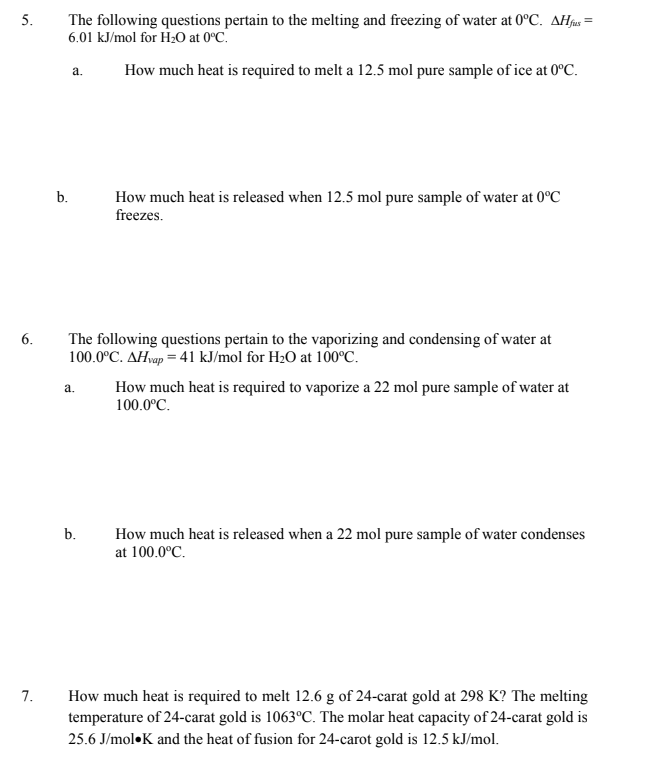 Solved 1. Explain why the standard enthalpy of vaporization, | Chegg.com