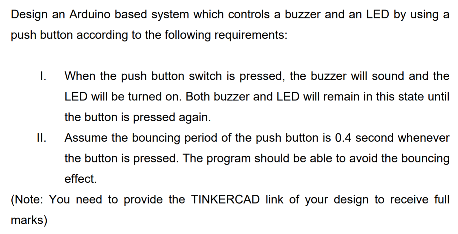 Solved Design an Arduino based system which controls a | Chegg.com