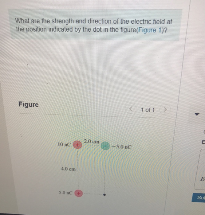 Solved What are the strength and direction of the electric | Chegg.com