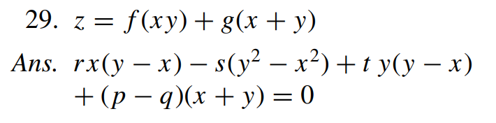 Solved Elimination of arbitrary functions Standard | Chegg.com