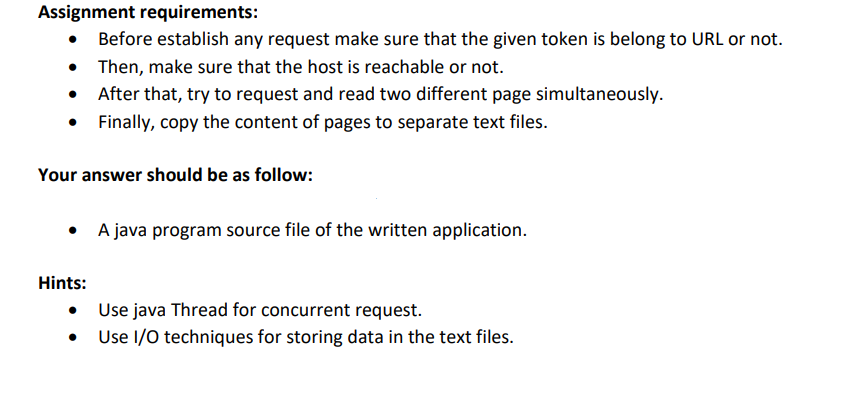 Solved Assignment requirements: • Before establish any | Chegg.com