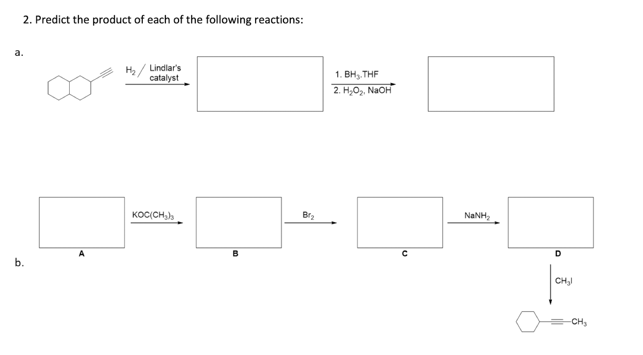 Solved Predict the product of each of the following | Chegg.com