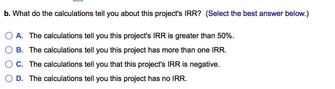 Solved Problems with the IRR method Acme Oscillators is | Chegg.com