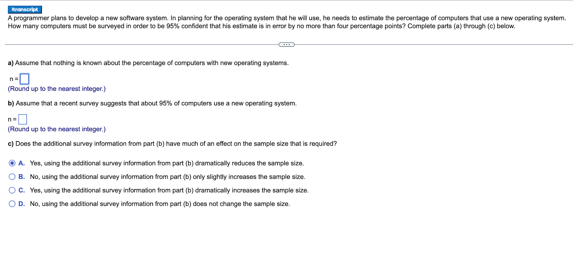 Solved A programmer plans to develop a new software system. | Chegg.com