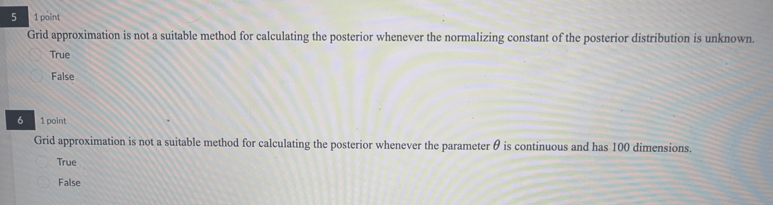 Solved Grid approximation is not a suitable method for | Chegg.com