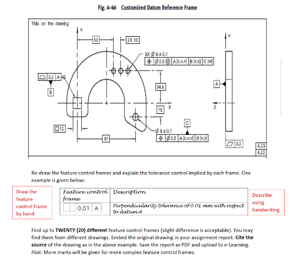 Solved Fig. 4-46 Customized Datum Reference Frame This on | Chegg.com