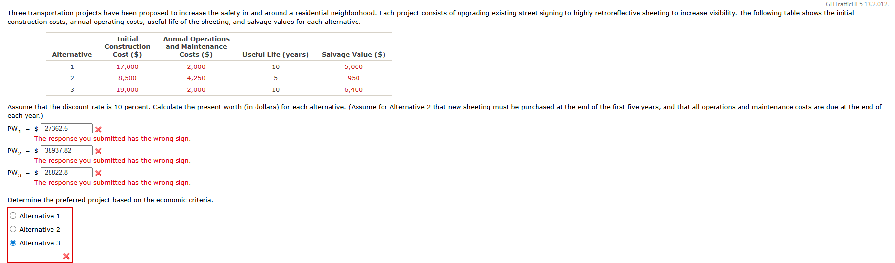 Solved construction costs, annual operating costs, useful | Chegg.com