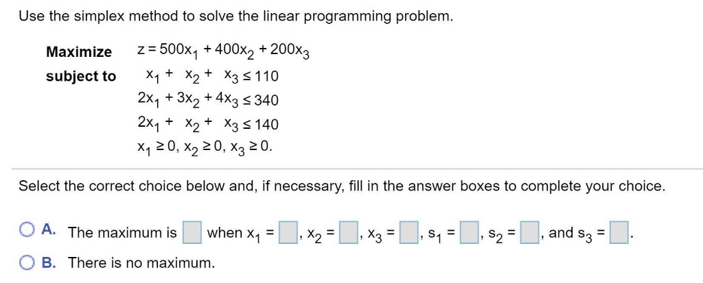 Solved Solve the linear programming problem using the | Chegg.com